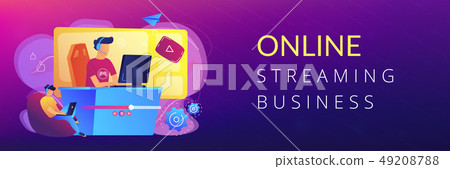 E-sport game streaming concept banner header. - Stock Illustration ...