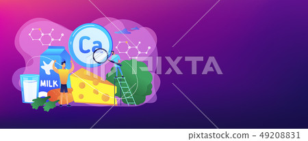Uses of Calcium concept banner header. - Stock Illustration [49208831 ...