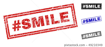 Grunge Hashtag SMILE Textured Rectangle Watermarks - Stock Illustration ...