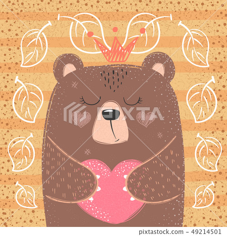 Cute princess bear - cartoon illustration. - Stock Illustration ...