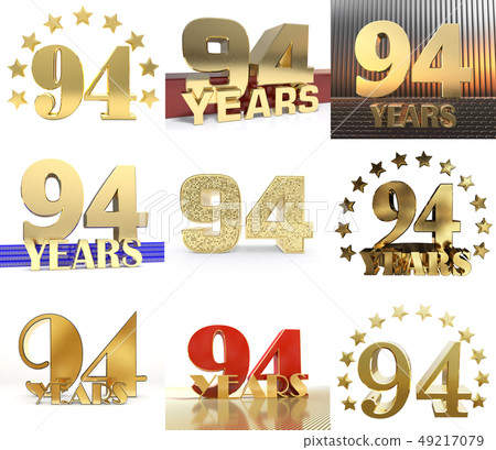 Set of number ninety-four years celebration - Stock Illustration ...