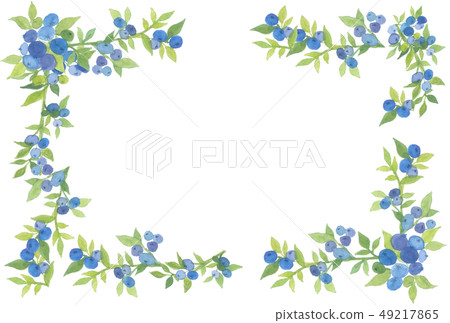 Blueberry frame, card - Stock Illustration [49217865] - PIXTA