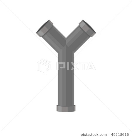 Double plastic water pipe. Vector flat... - Stock Illustration ...