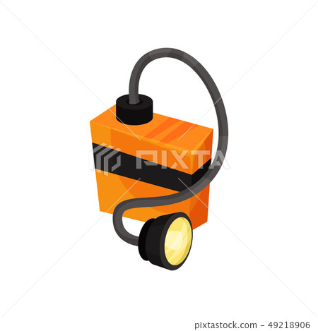 Head lamp on white background. Vector... - Stock Illustration [49218906 ...