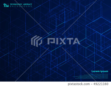 Abstract technology square energy cube pattern - Stock Illustration ...
