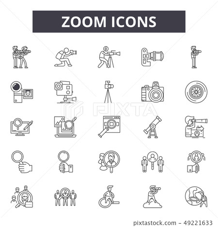 Zoom line icons for web and mobile design.... - Stock Illustration ...