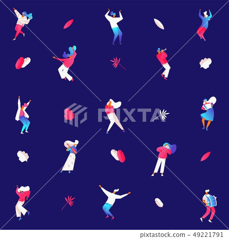 People dancing and playing musical instruments - Stock Illustration ...