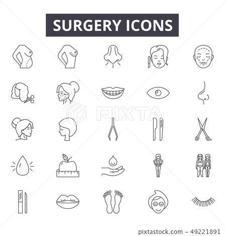 Surgery line icons for web and mobile design....-插圖素材 [49221891] - PIXTA圖庫