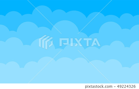 Sky cloud background blue gradient cartoon pattern - Stock Illustration ...