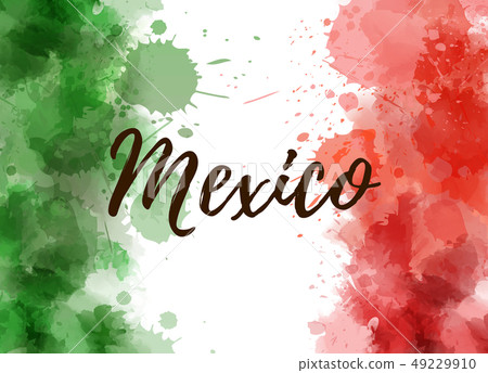Mexico abstract flag background - Stock Illustration [49229910] - PIXTA