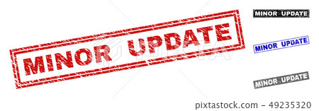 Grunge MINOR UPDATE Textured Rectangle Watermarks - Stock Illustration ...