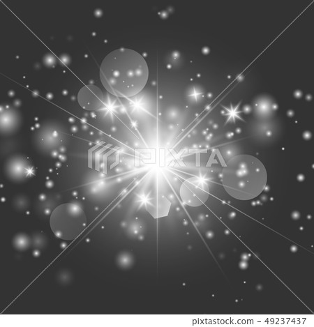 Glow light effect with sparks - Stock Illustration [49237437] - PIXTA