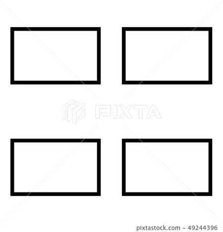 horizontal outline black rectangles - Stock Illustration [49244396] - PIXTA