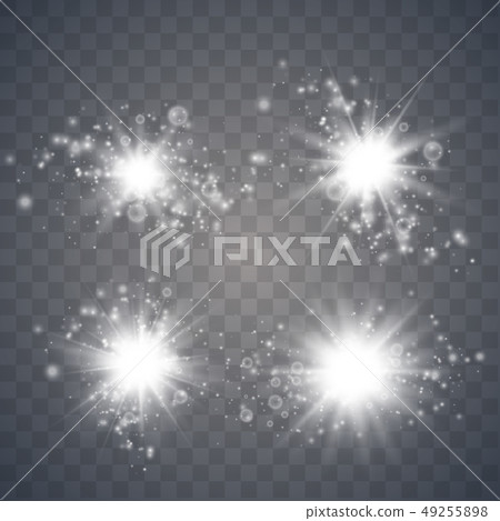 Set of Glowing Light Stars - Stock Illustration [49255898] - PIXTA