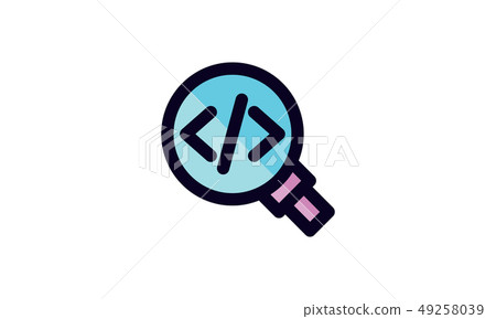 Search Icon Template Vector Sign Design - Stock Illustration [49258039 ...