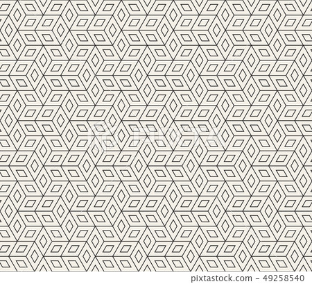 Vector seamless geometric pattern. Simple...-插圖素材 [49258540] - PIXTA圖庫