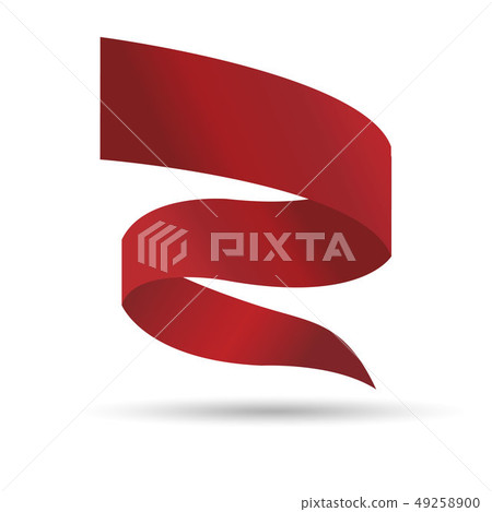 red arch ribbon banner icon - Stock Illustration [49258900] - PIXTA