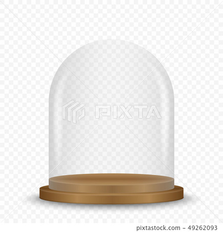 transparent glass dome on podium. - Stock Illustration [49262093] - PIXTA