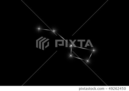 Big Dipper Zodiac Sign of the Beautiful Bright... - Stock Illustration ...