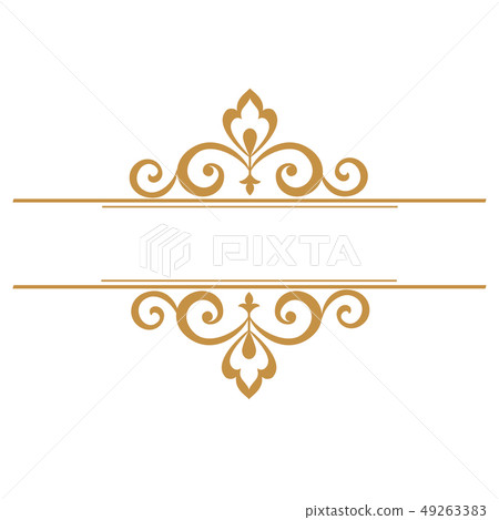 Vintage gold element. Graphic vector design. - Stock Illustration ...