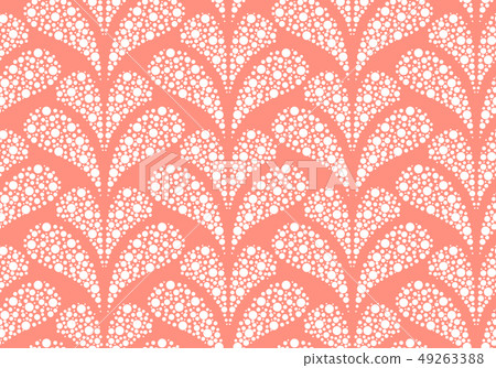 Flower geometric pattern with points. Seamless - Stock Illustration ...