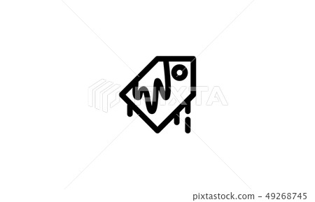 Tag Snow Icon Winter Template Vector - Stock Illustration [49268745 ...