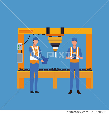Factory workers cartoon - Stock Illustration [49270398] - PIXTA