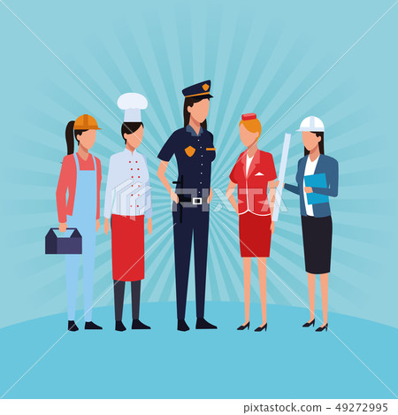 Job and workers - Stock Illustration [49272995] - PIXTA