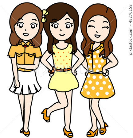 Female idol group - Stock Illustration [49276158] - PIXTA