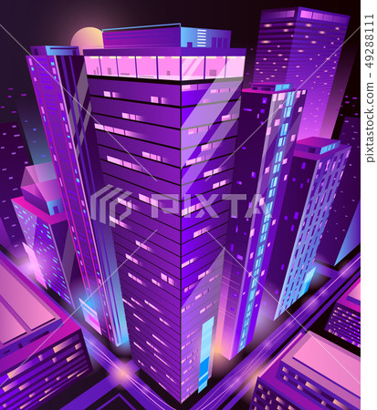 Modern skyscrapers buildings isometric vector - Stock Illustration ...
