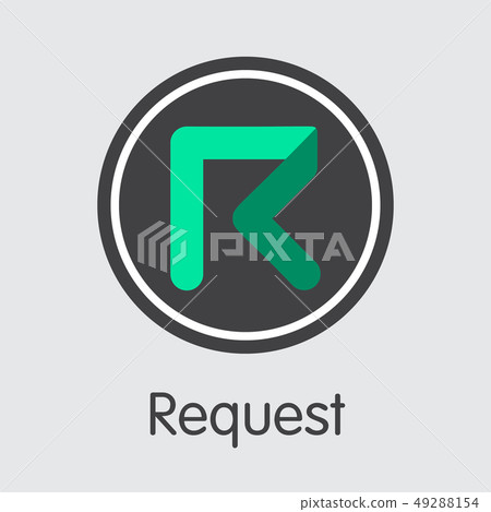 REQ - Request. The Logo of Crypto Currency or... - Stock Illustration ...