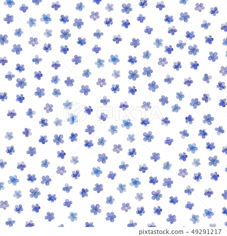 Small blue flower pattern - Stock Illustration [49291217] - PIXTA