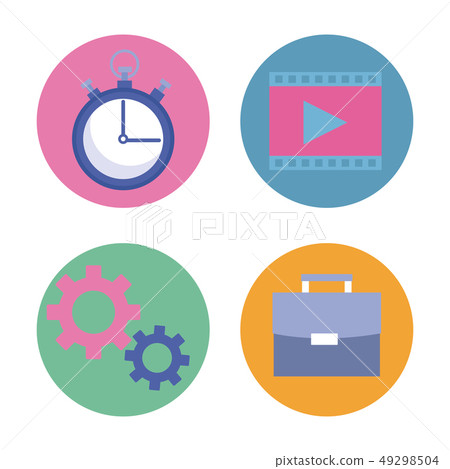 Business productivity tools cartoon - Stock Illustration [49298504] - PIXTA