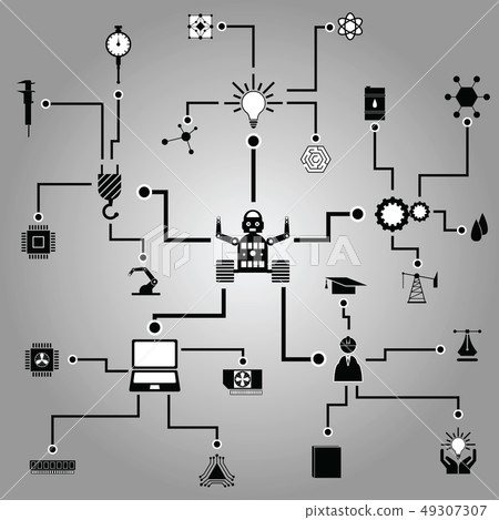Infographic robot template design. - Stock Illustration [49307307] - PIXTA