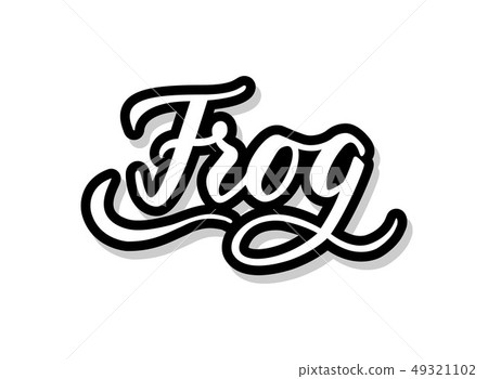 Frog calligraphy template text for your design... - Stock Illustration ...