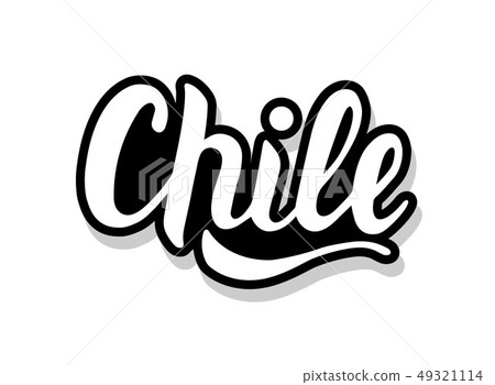 Chile calligraphy template text for your design... - Stock Illustration ...