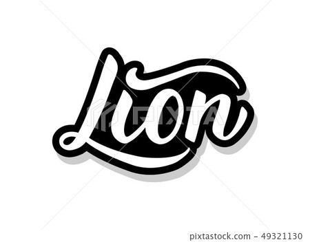 Lion calligraphy template text for your design... - Stock Illustration ...