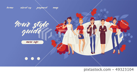 Fashion girls banner vector illustration. Your... - Stock Illustration ...