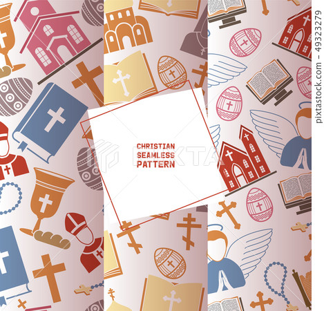 Religion vector seamless pattern catholic... - Stock Illustration ...