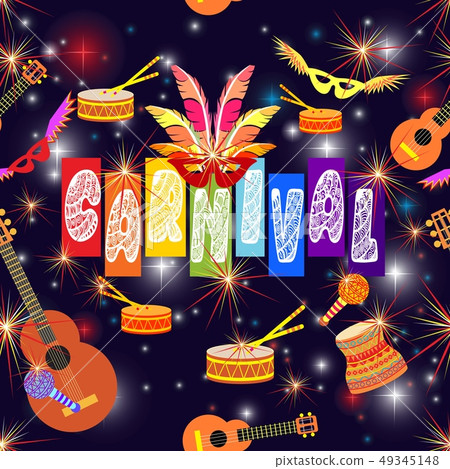 Happy holiday, carnival. Music festiva. - Stock Illustration [49345148 ...