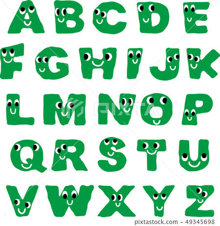 Cute face alphabet - Stock Illustration [49345698] - PIXTA