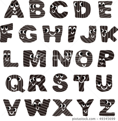 Cute face alphabet - Stock Illustration [49345699] - PIXTA