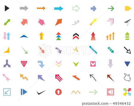 Colorful arrow icon mark set - Stock Illustration [49346432] - PIXTA