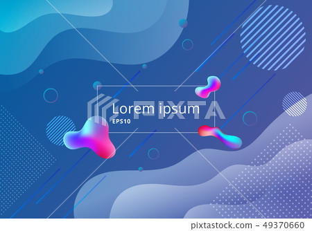 Fluid style gradient geometric shapes composition - Stock Illustration ...