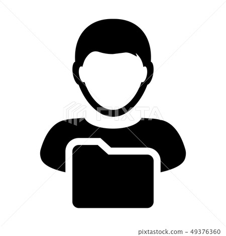 Save icon vector with male person profile avatar - Stock Illustration ...