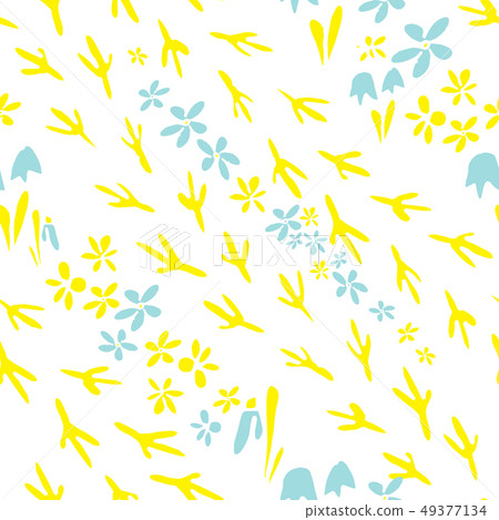 Hand Drawn Seamless Pattern for Spring Design - Stock Illustration ...