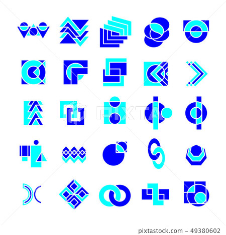 bright geometric shape for technology, web design - Stock Illustration ...