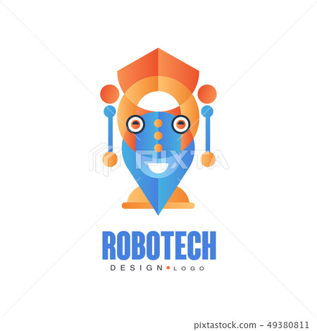 Robotech logo design, badge for company... - Stock Illustration ...