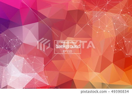 Abstract Pink Red polygonal surface background. - Stock Illustration ...