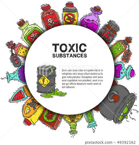 Toxic substances round pattern vector... - Stock Illustration [49392162 ...